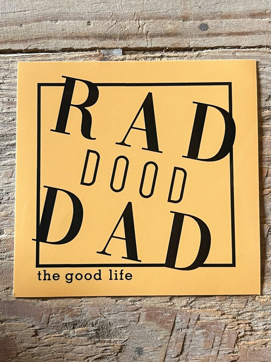 Rad DOOD Dad Sticker - Mustard – DOOD MOOD CO.